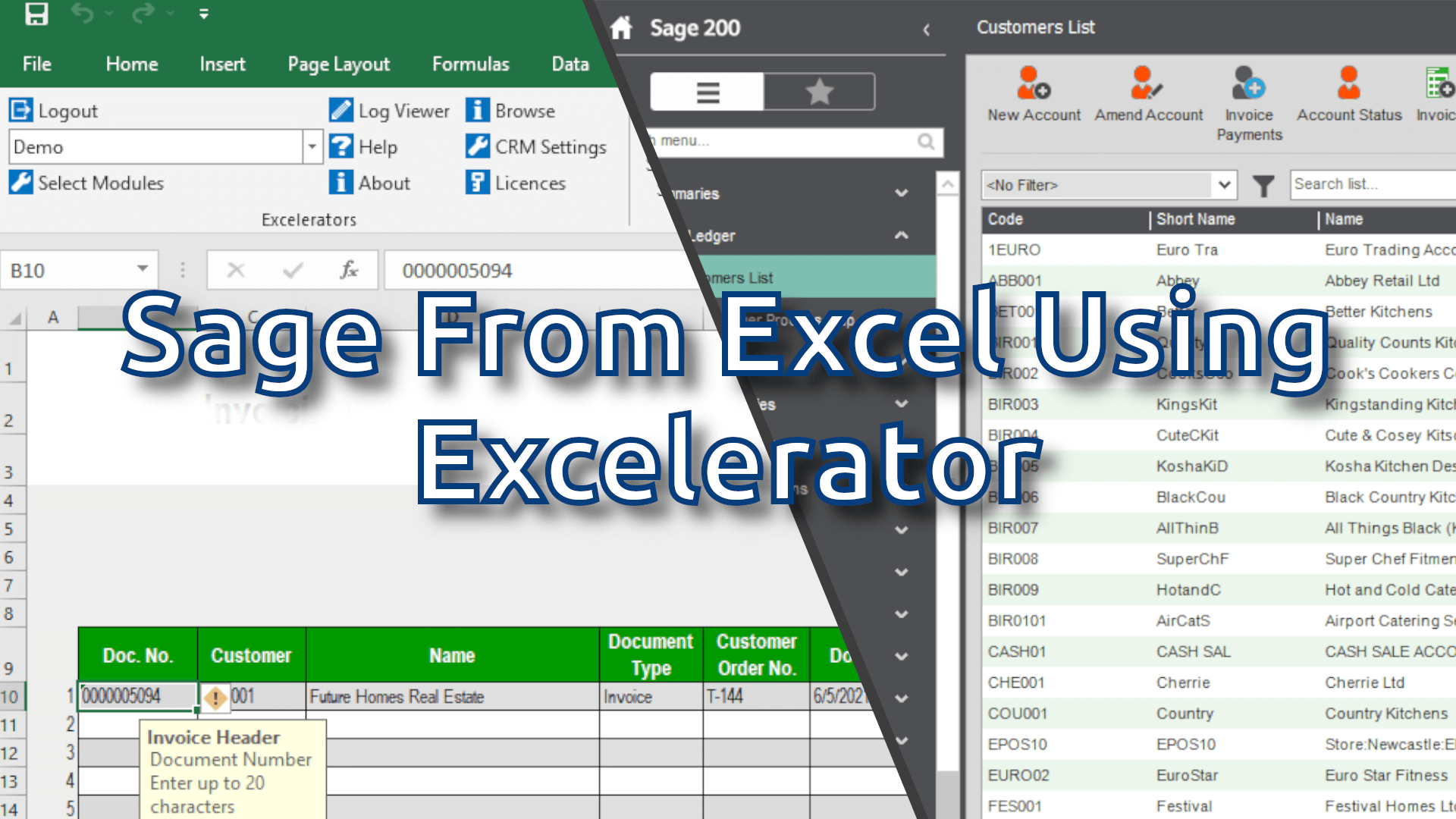 Sage 200 from your spreadsheet
